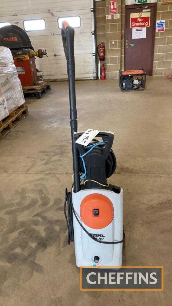 Stihl RE107 Pressure Washer Small Electrial Lots Workshop Equipment Small Groundcare to be held at the Machinery Saleground Sutton Ely Cambs CB6 2QT Machinery and Vintage Auct